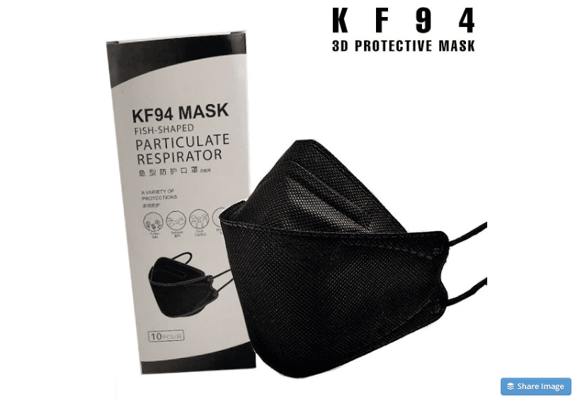 Cubrebocas 3D 30 piezas KF94