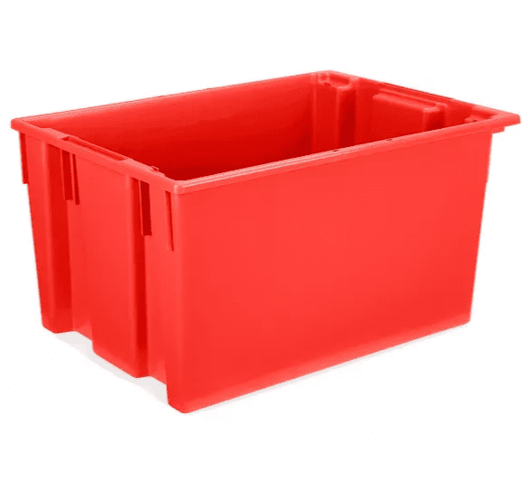 Contenedor Estibable y Embonable - 23 x 16 x 15", Rojo, 58 x 41 x 38 cm